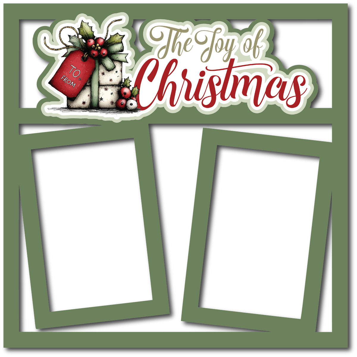 View From the Plane - 6 Square Frames - Scrapbook Page Layered Overlay ...