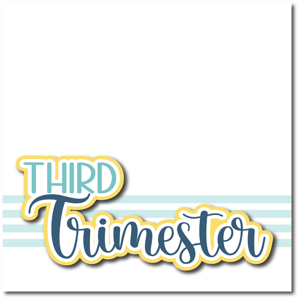 Third Trimester - Printed Premade Scrapbook Page 12x12 Layout – Autumn ...