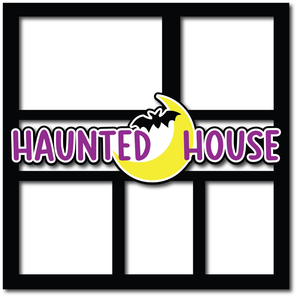 Haunted House - 5 Frames - Layered Overlay - Digital Cut File - SVG ...