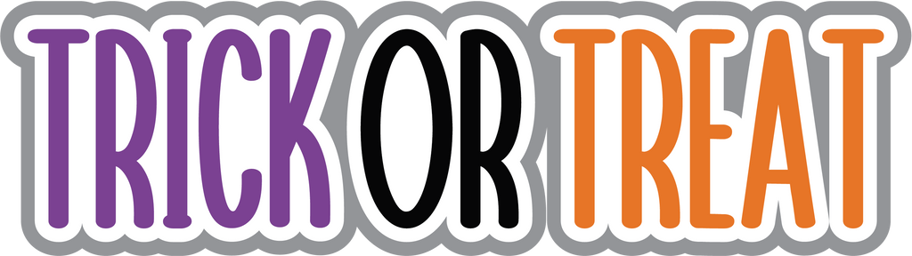 Trick or Treat - Scrapbook Page Title Sticker – Autumn's Crafty Corner