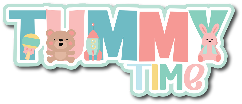 Tummy Time - Scrapbook Page Title Sticker – Autumn's Crafty Corner