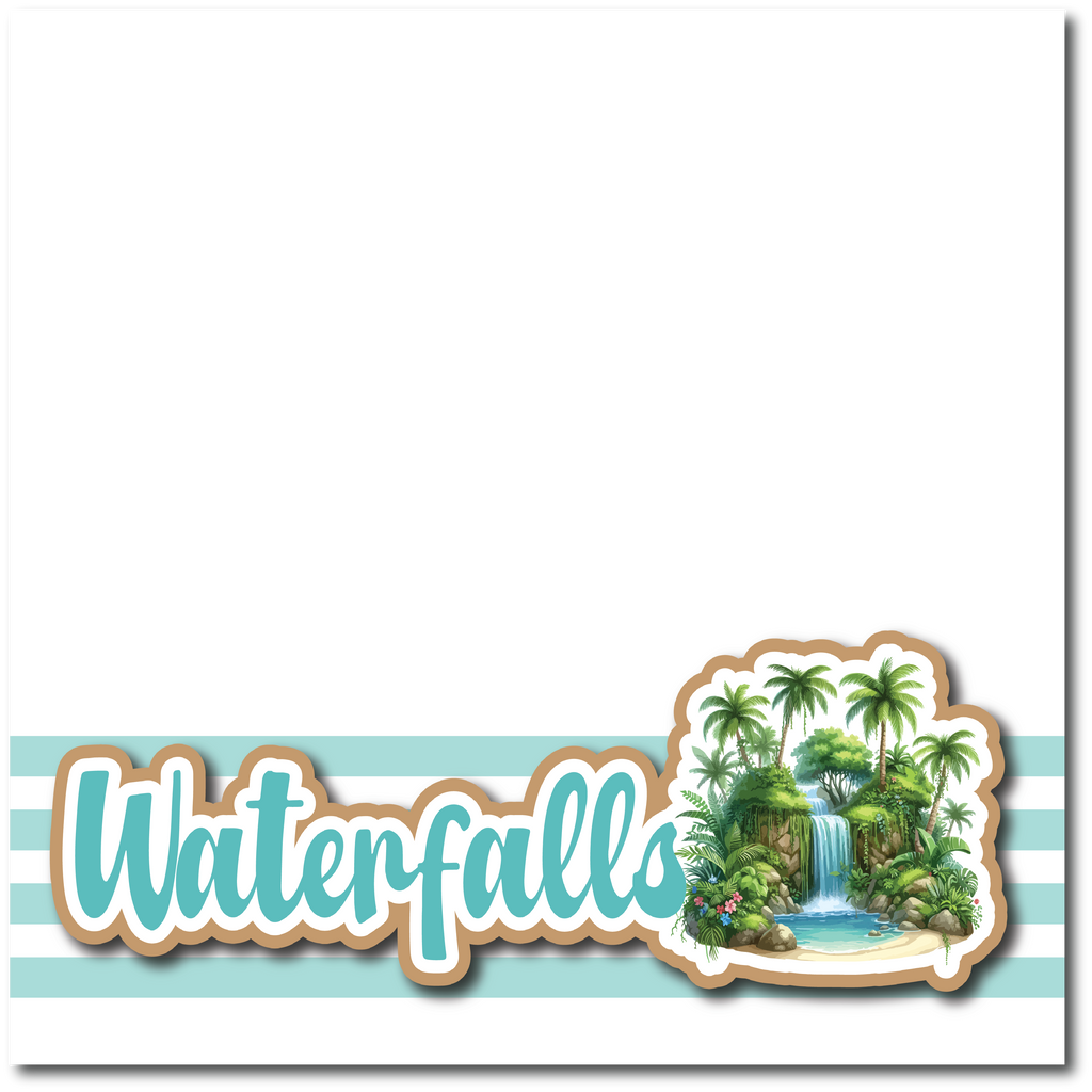 Waterfalls - Printed Premade Scrapbook Page 12x12 Layout – Autumn's ...
