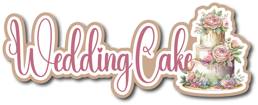 Wedding Cake - Scrapbook Page Title Sticker – Autumn's Crafty Corner