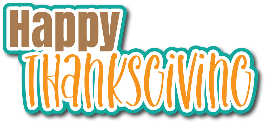 Happy Thanksgiving - Scrapbook Page Title Sticker – Autumn's Crafty Corner