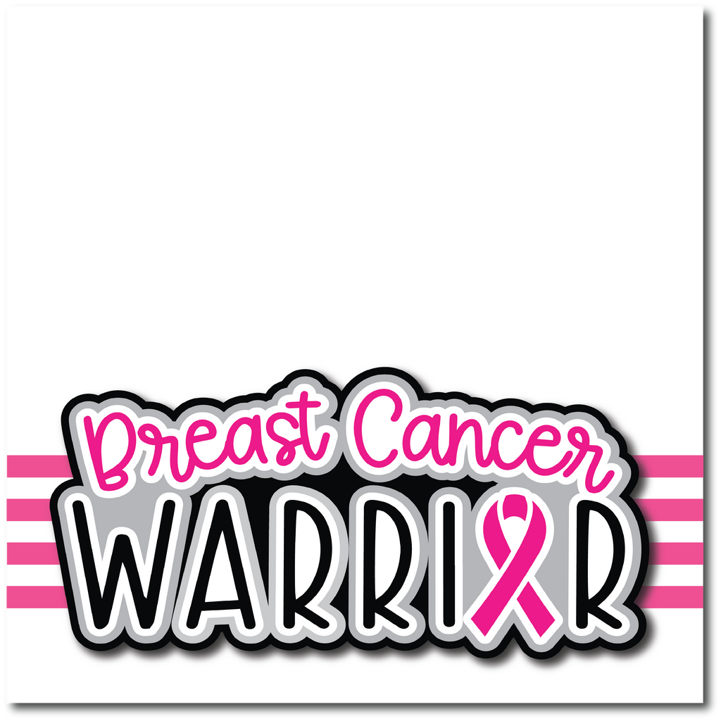 Breast Cancer Warrior - Printed Premade Scrapbook Page 12x12 Layout ...