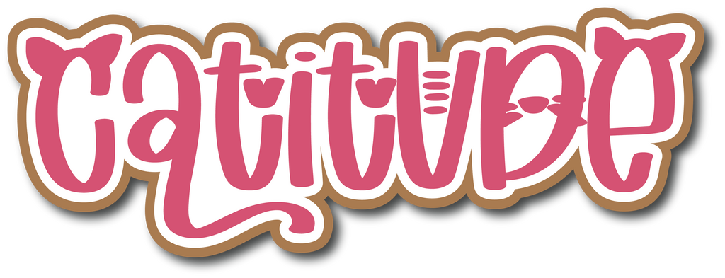 Catitude - Scrapbook Page Title Sticker – Autumn's Crafty Corner