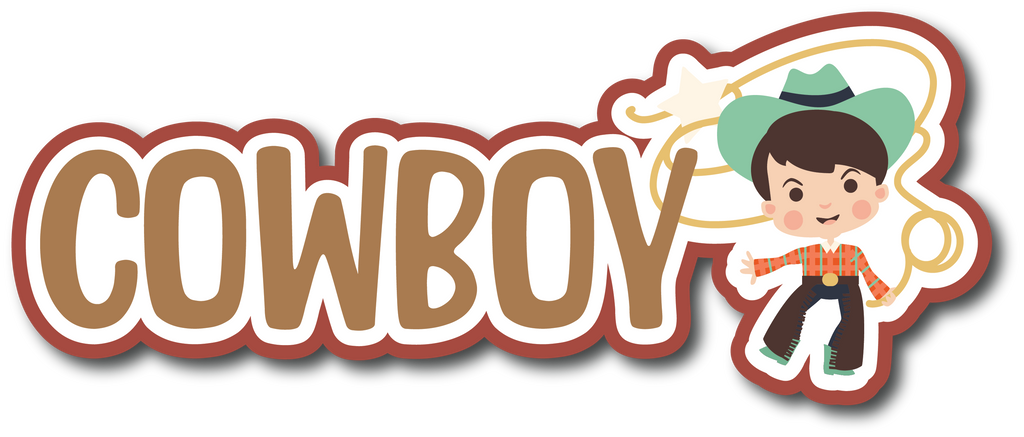 Cowboy - Scrapbook Page Title Sticker – Autumn's Crafty Corner