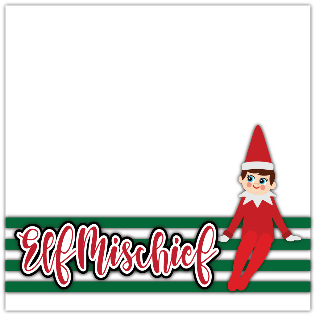 Elf Mischief - Printed Premade Scrapbook Page 12x12 Layout – Autumn's ...
