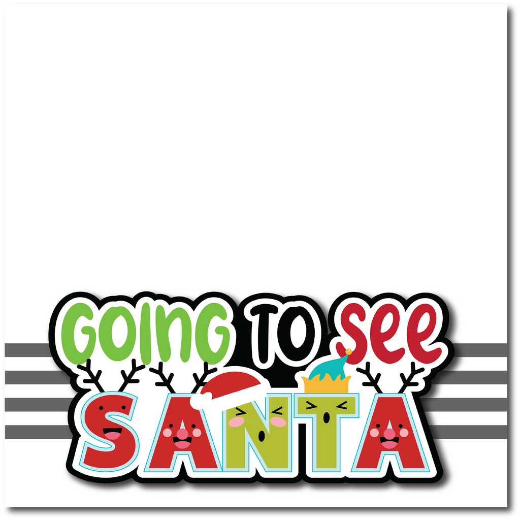 Going to See Santa - Printed Premade Scrapbook Page 12x12 Layout ...
