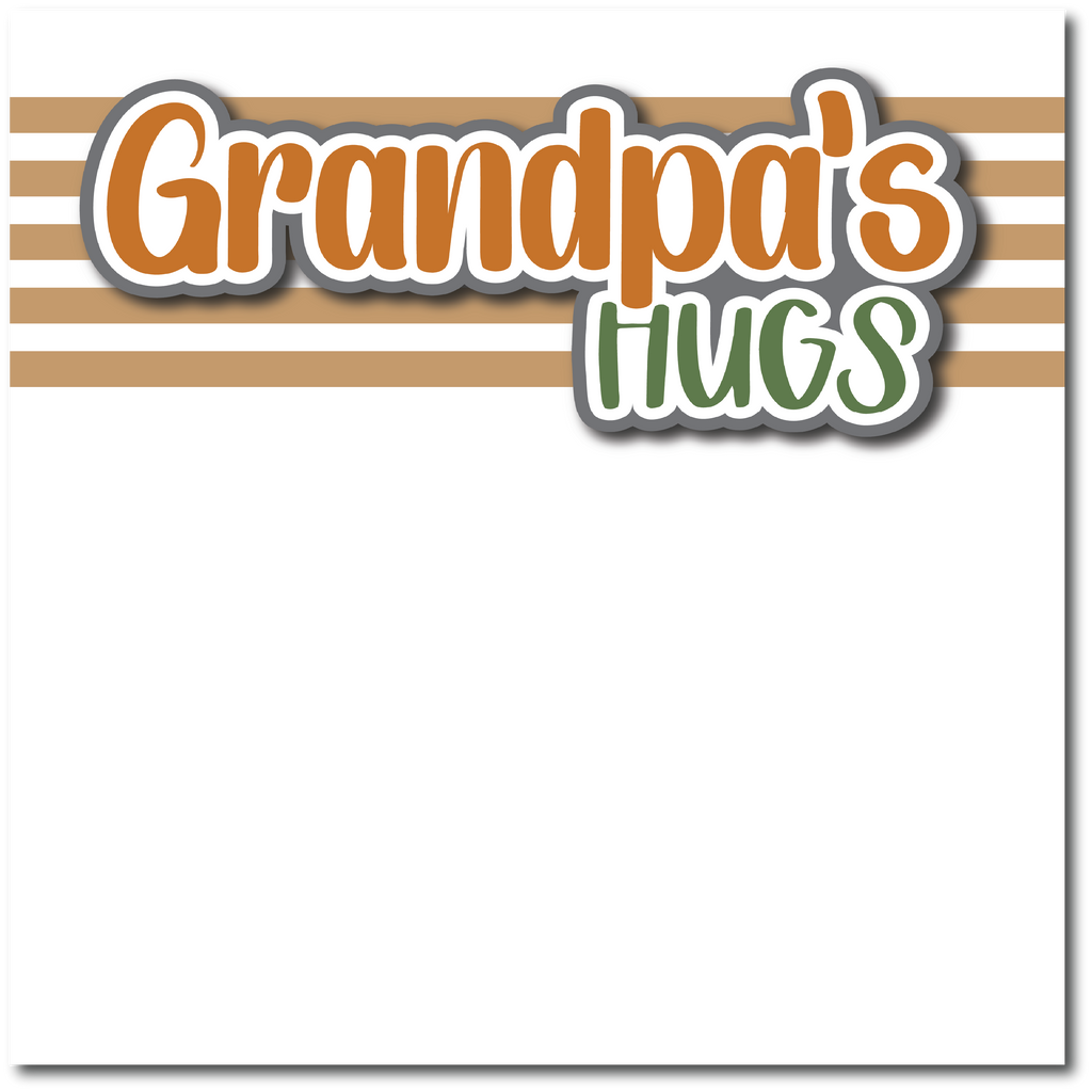 Grandpa's Hugs - Printed Premade Scrapbook Page 12x12 Layout – Autumn's ...