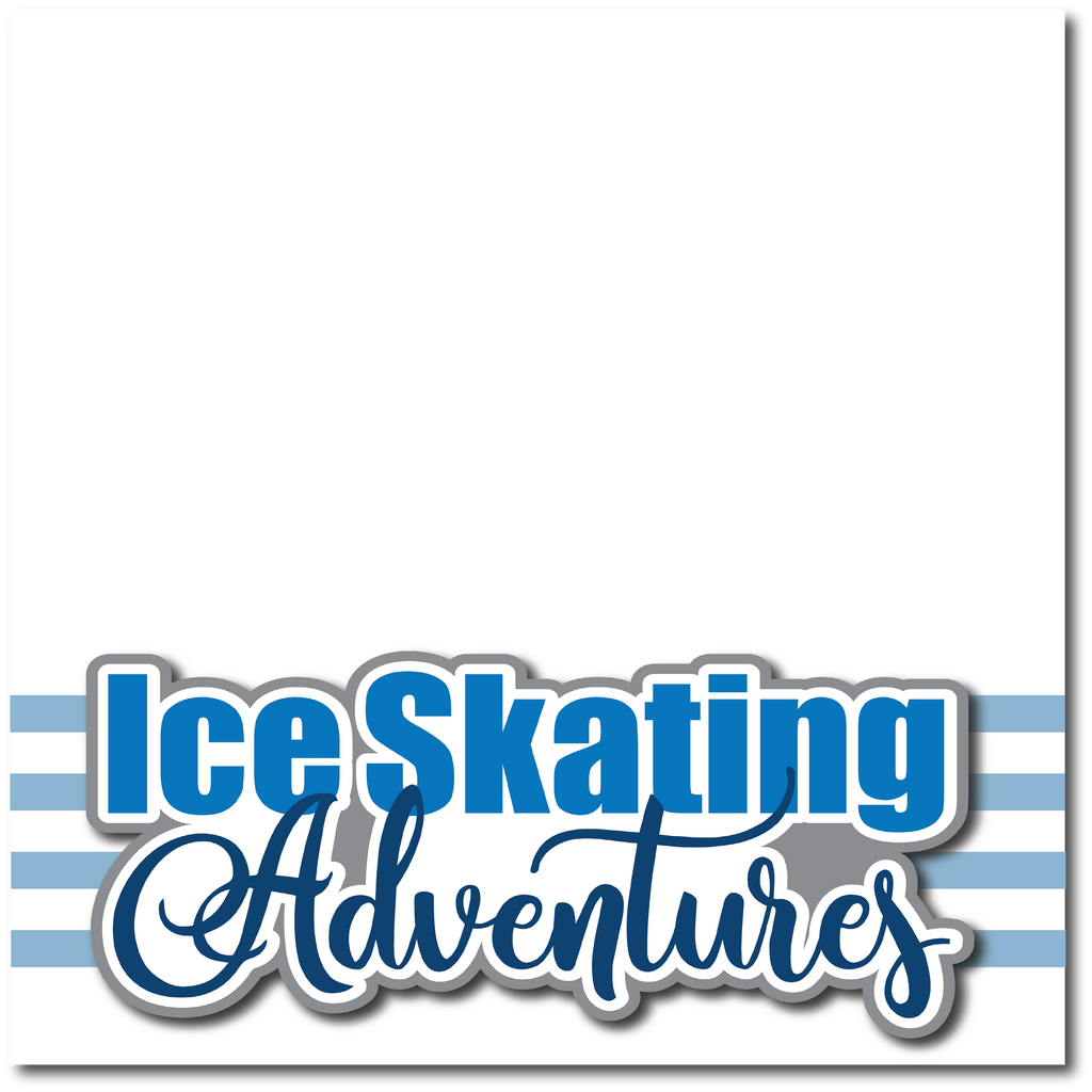 Ice Skating Adventures - Printed Premade Scrapbook Page 12x12 Layout ...