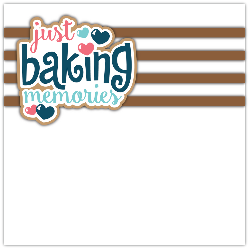 Just Baking Memories - Printed Premade Scrapbook Page 12x12 Layout ...