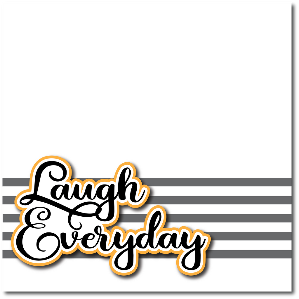 Laugh Everyday - Printed Premade Scrapbook Page 12x12 Layout – Autumn's ...