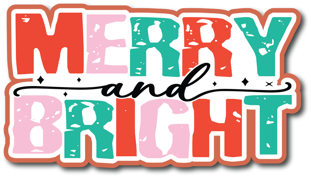 Merry and Bright - Scrapbook Page Title Sticker – Autumn's Crafty Corner