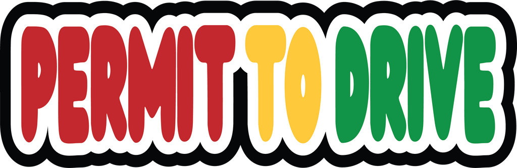 Permit to Drive - Scrapbook Page Title Sticker – Autumn's Crafty Corner